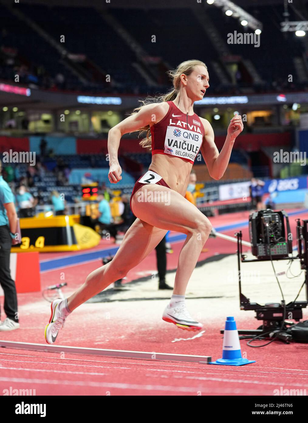 Gunta Vaicule participating in the Belgrade 2022 World Indoor ...