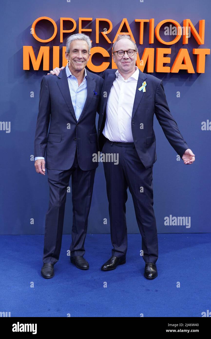 Charles Cohen (left) and Ben McIntyre arriving for the UK premiere of ...