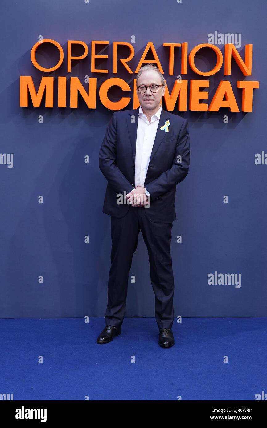 Ben McIntyre arriving for the UK premiere of Operation Mincemeat at the ...