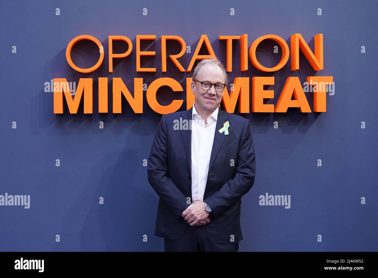 Ben McIntyre arriving for the UK premiere of Operation Mincemeat at the ...
