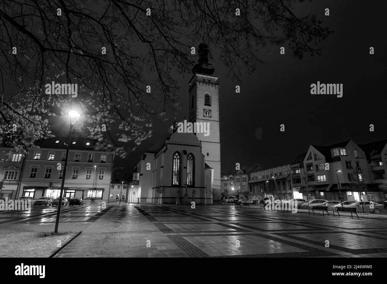 Architecture city czechia europe Black and White Stock Photos & Images ...