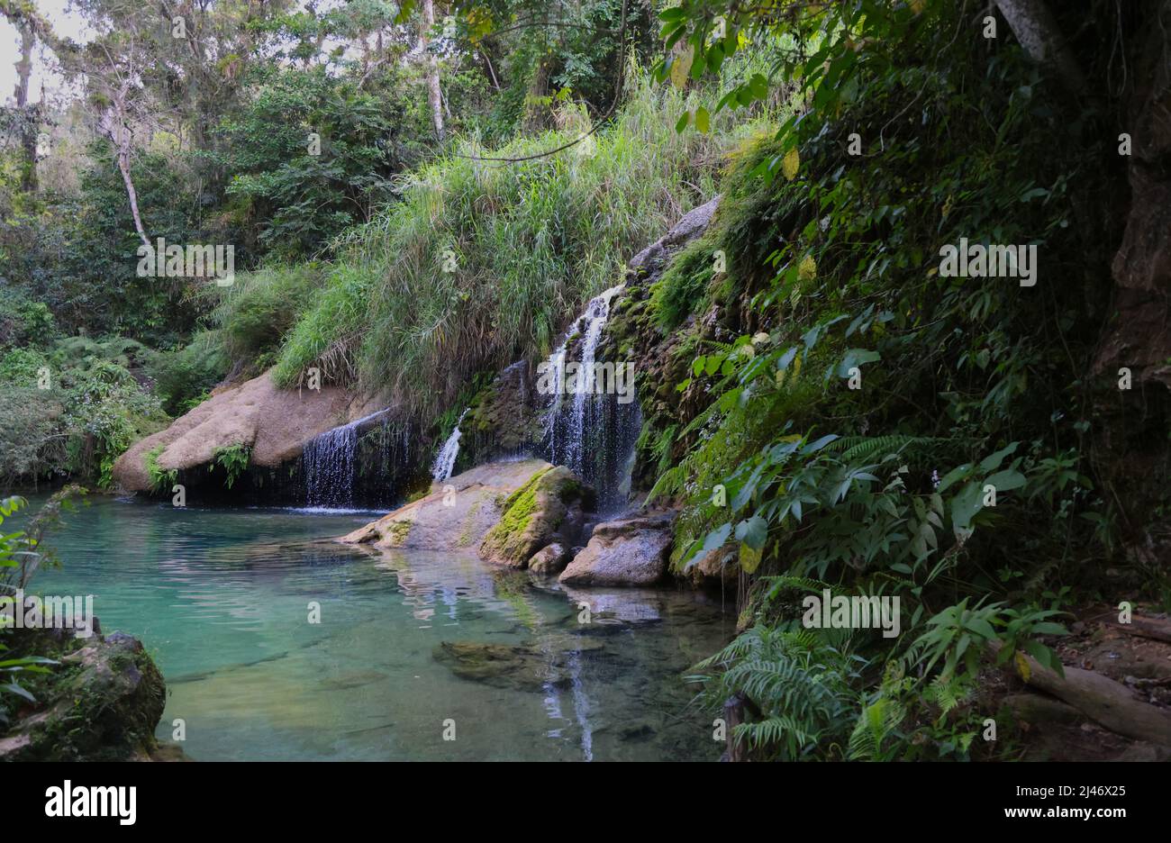 The Nicho waterfalls in the Cuban tropical forest Stock Photo - Alamy