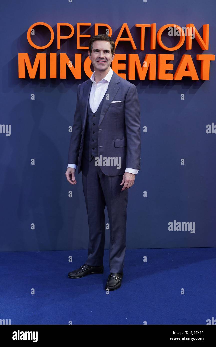 Jimmy Carr arriving for the UK premiere of Operation Mincemeat at the ...