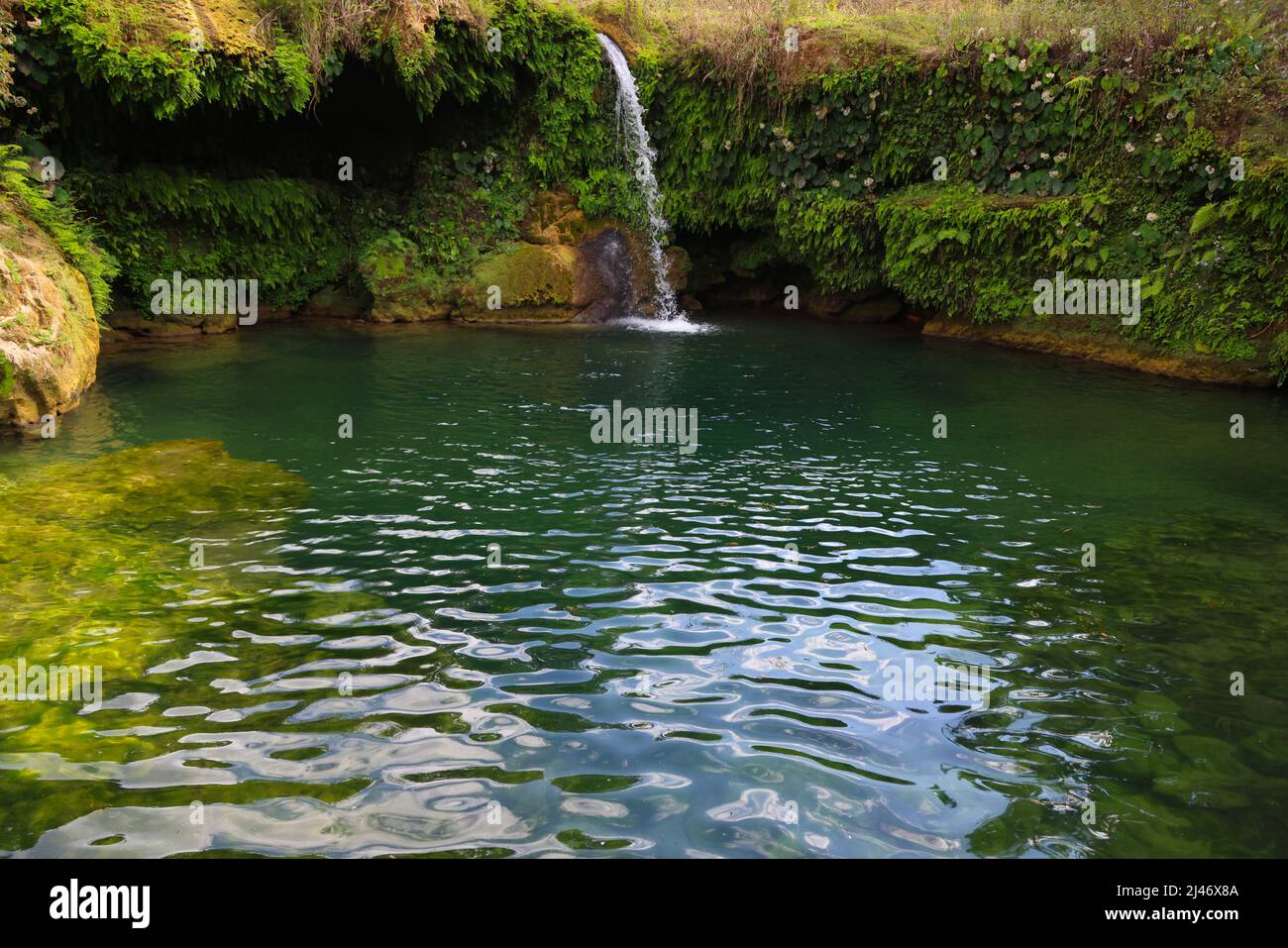 The Nicho waterfalls in the Cuban tropical forest Stock Photo - Alamy