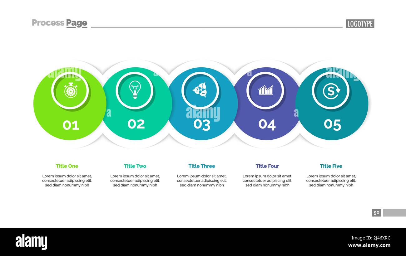 Venn diagram with five elements. Process chart, graph, layout. Creative ...