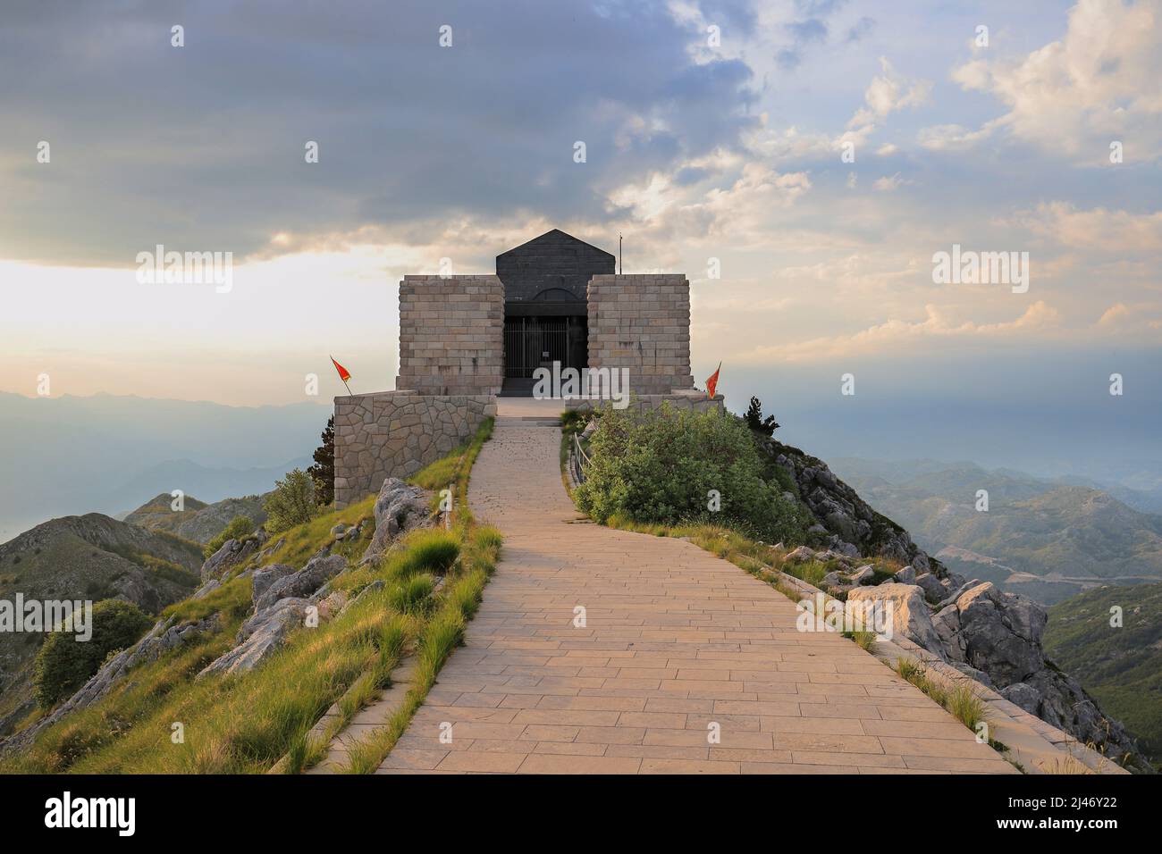 Building of Njegos Mausoleum in Lovcen national nark in Montenegro ...