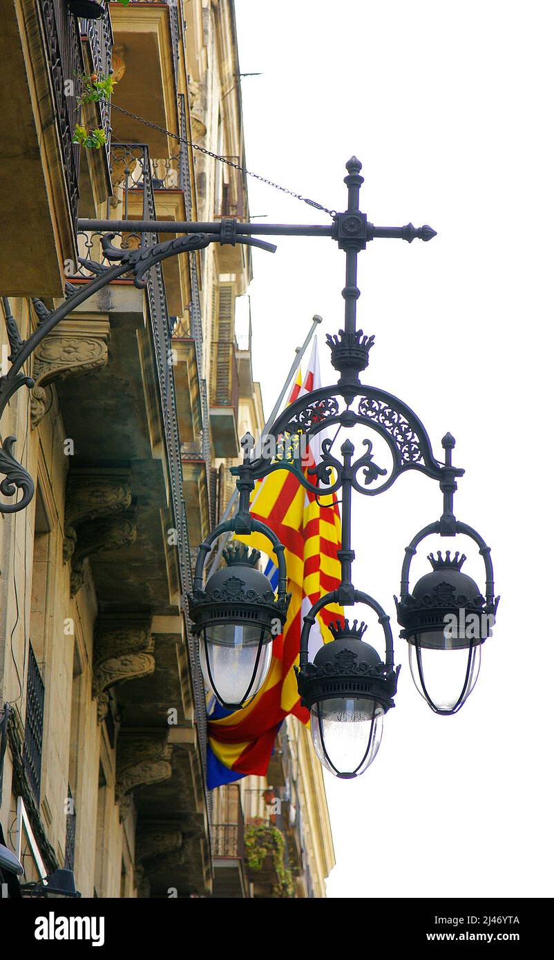 Typical lantern in barcelona hi-res stock photography and images - Alamy