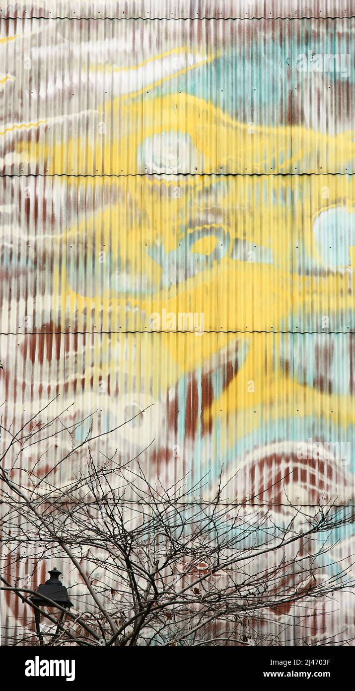 Colorful facade in the Raval district, Barcelona, Catalunya, Spain ...