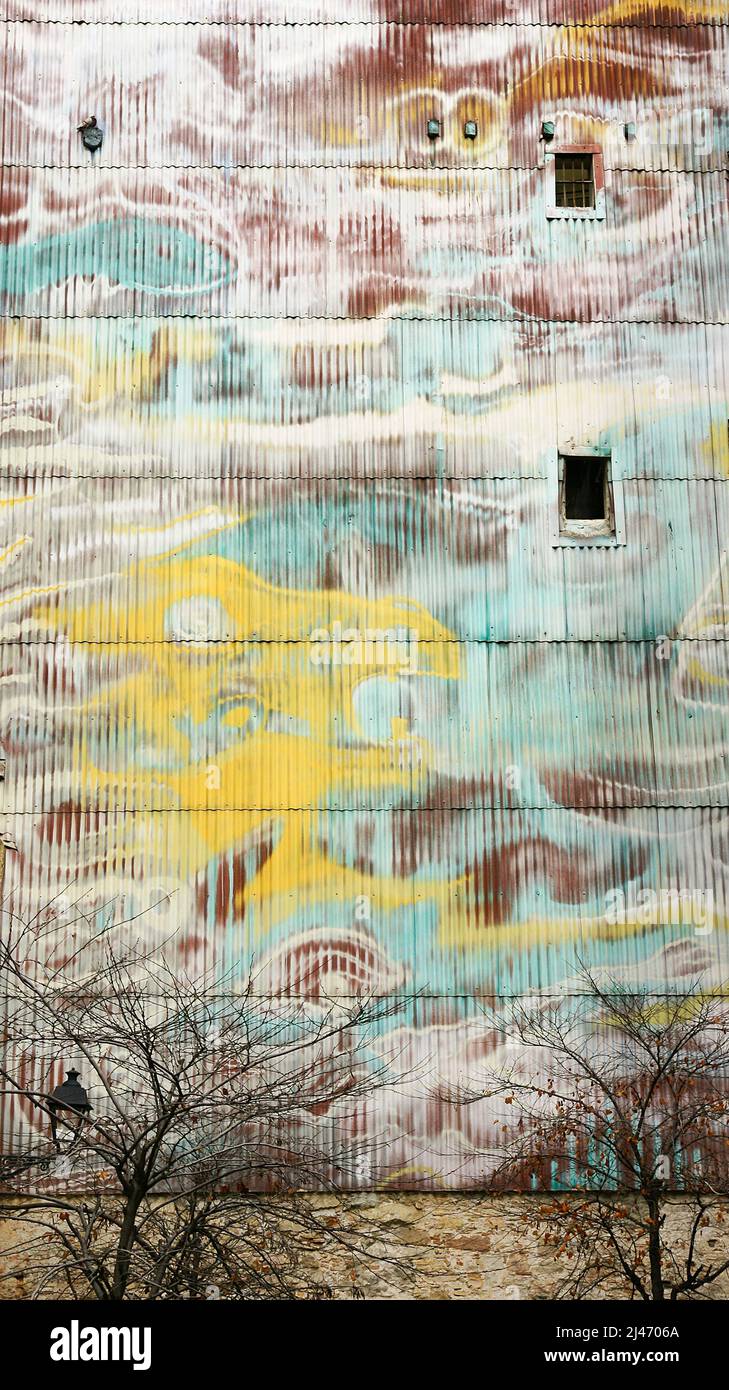 Colorful facade in the Raval district, Barcelona, Catalunya, Spain ...