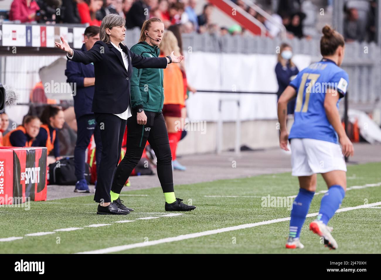 April 12, 2022, Thun, Bern, Switzerland: head coach Milena Bertolini ...