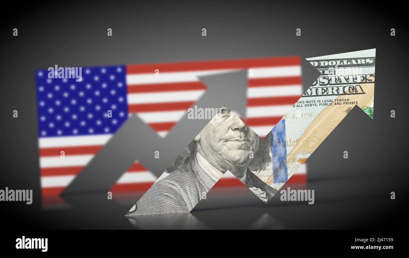 Inflation - money graph rises Stock Photo - Alamy