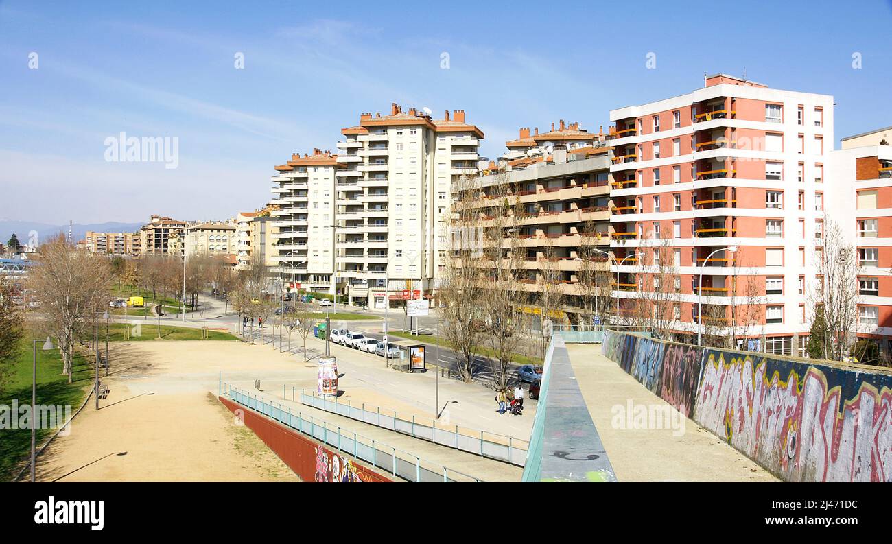 Panoramic from the bridge of the Vic, Barcelona, Catalunya, Spain ...