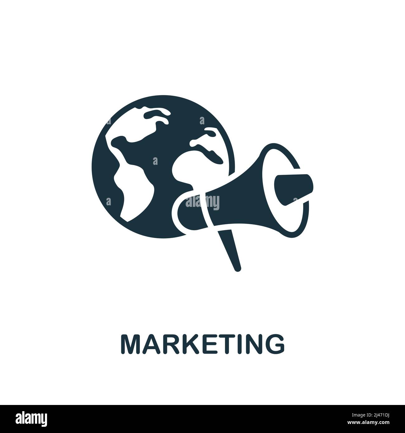 Marketing flat icon. Colored element sign from marketing collection ...