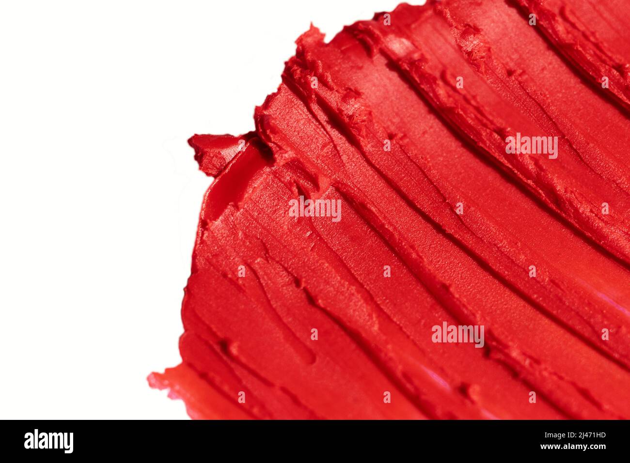 Abstract red smear of matte lipstick,isolated on white background Stock ...