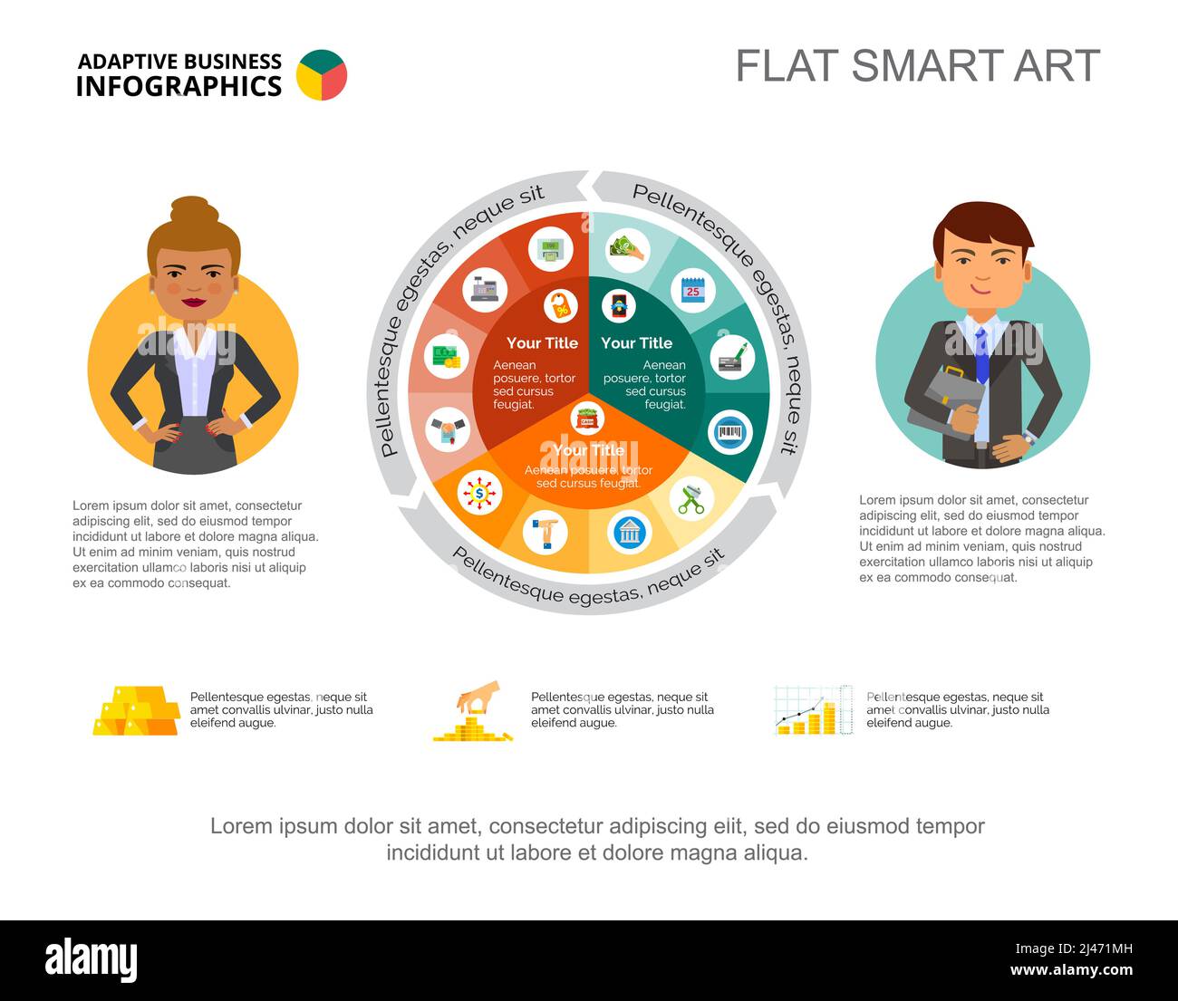 Profit process chart slide template. Business data. Professional ...