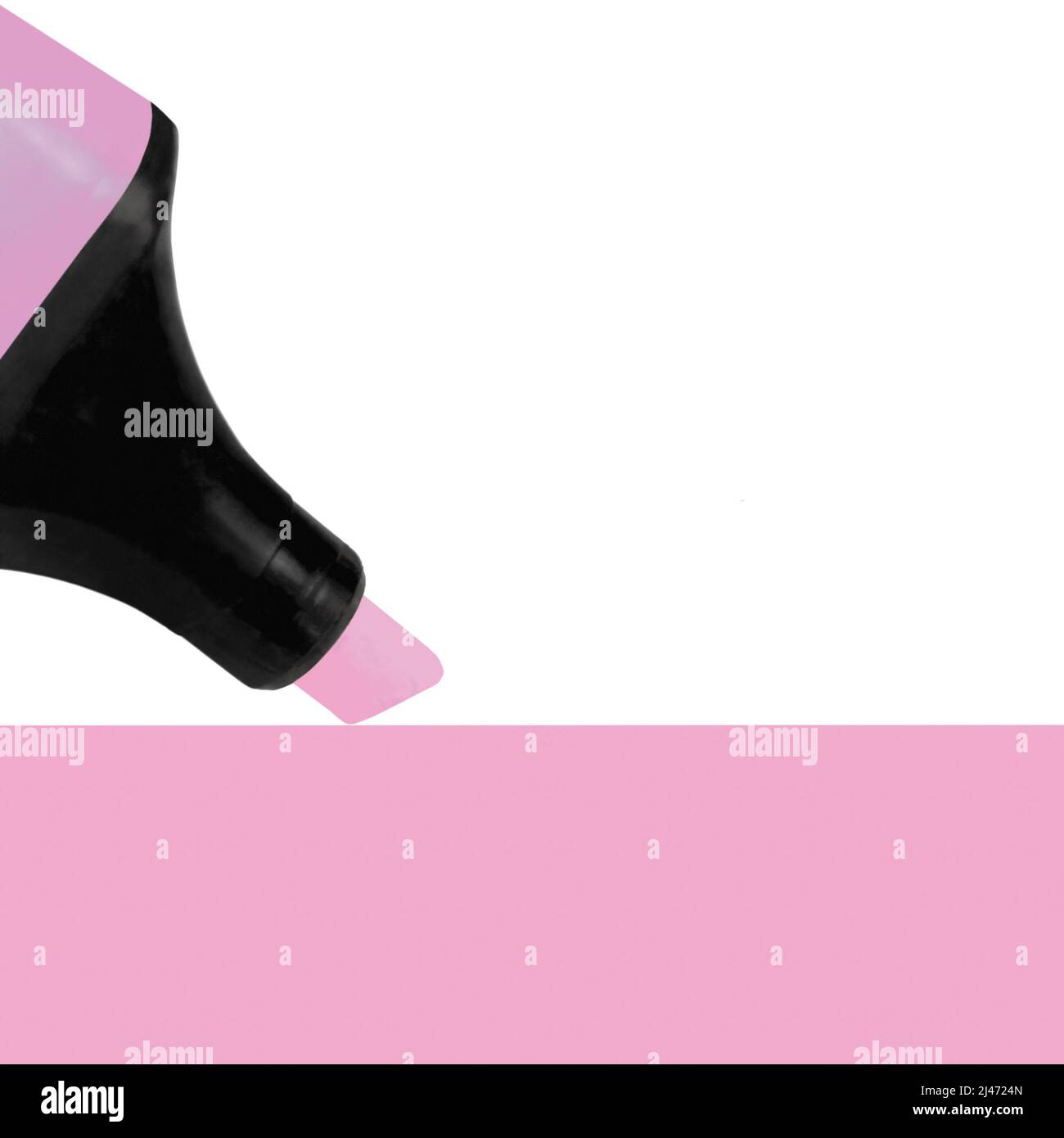 Bright electric fluorescent neon pink felt tip pen marker highlighter ...