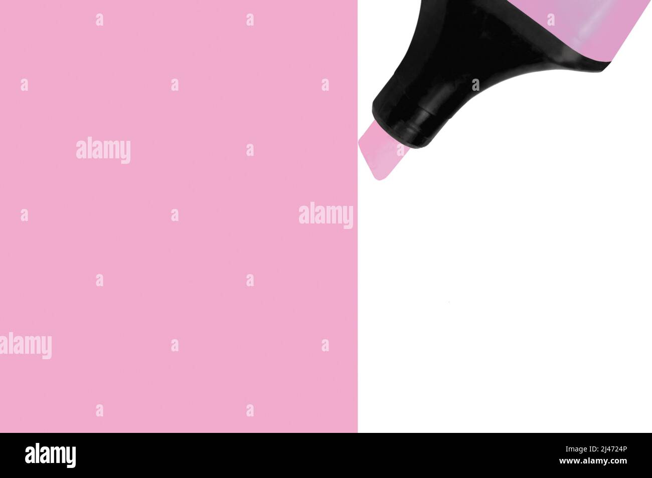 Bright electric fluorescent neon pink felt tip pen marker highlighter ...