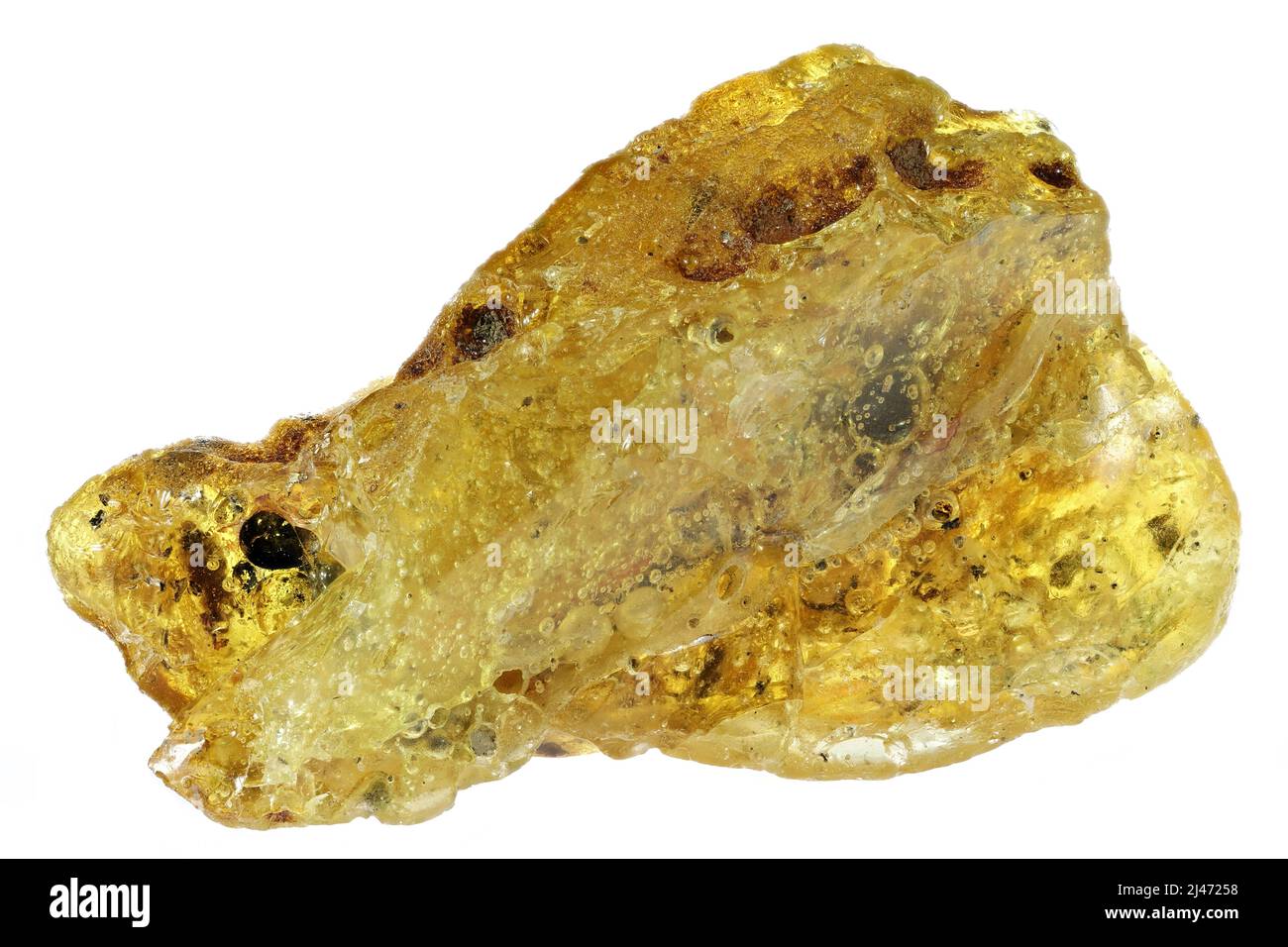 Baltic amber isolated on white background Stock Photo - Alamy