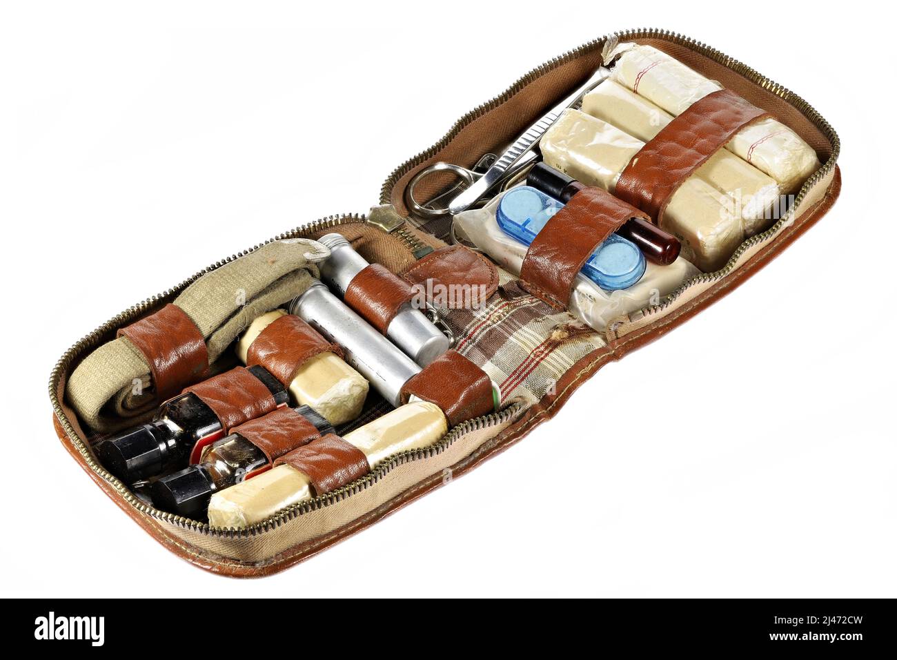 vintage first-aid kit isolated on white background Stock Photo - Alamy