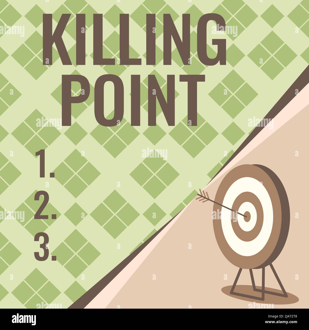 Text caption presenting Killing Point. Conceptual photo Phase End ...