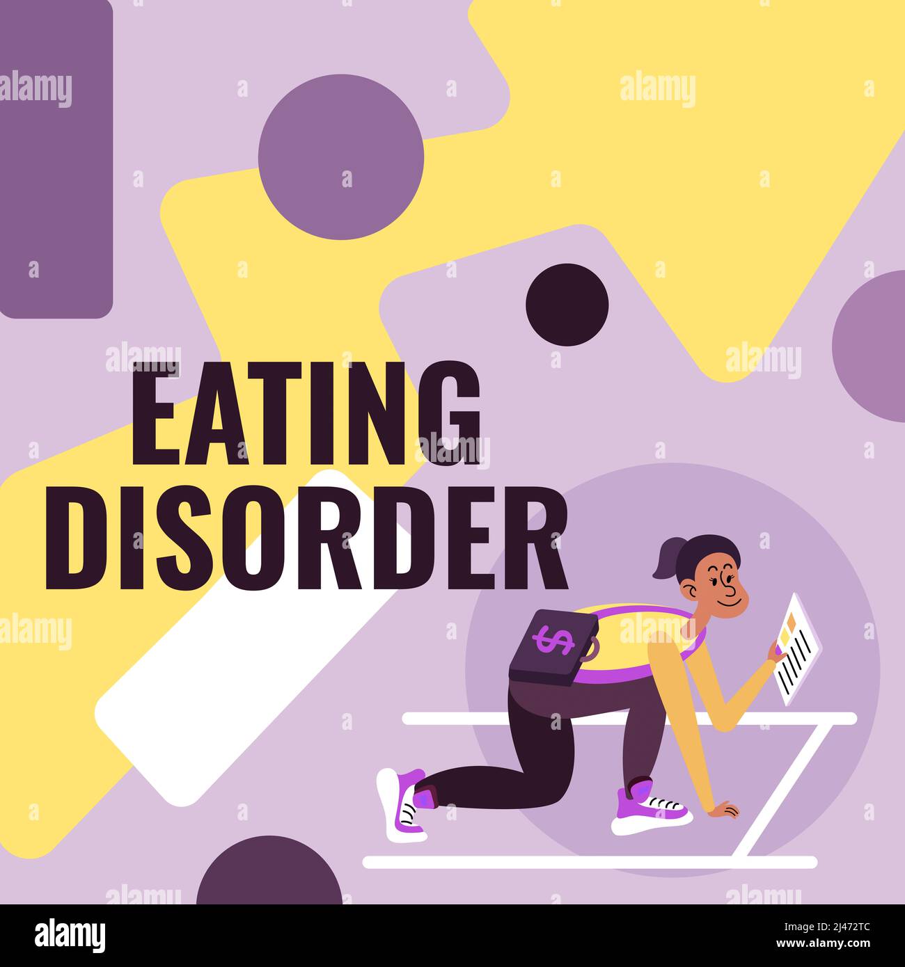 Text caption presenting Eating Disorder. Internet Concept characterized ...