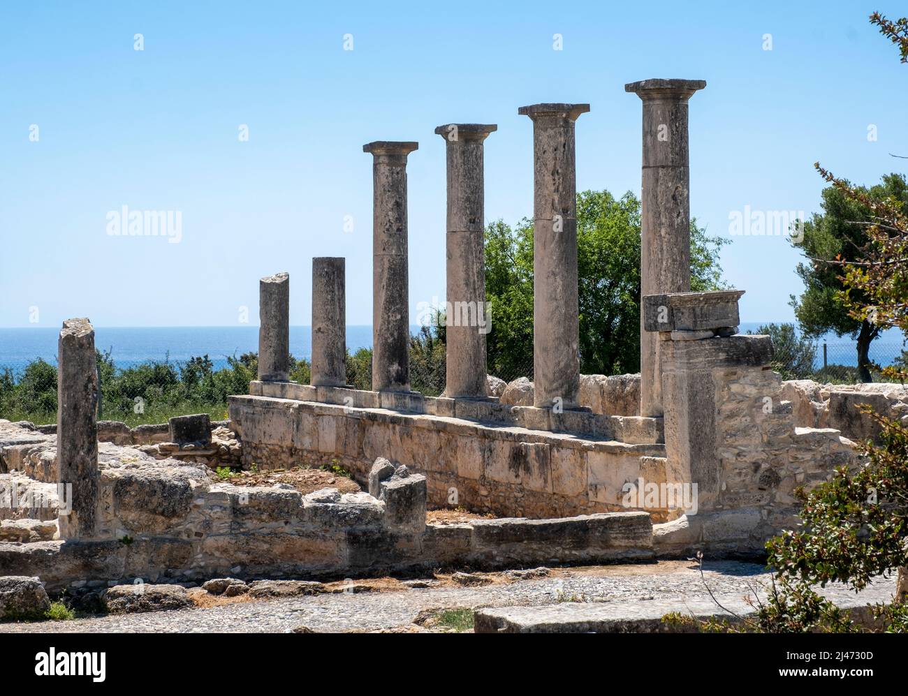 Columns around the dormitories at The Sanctuary of Apollo Hylates Roman ...