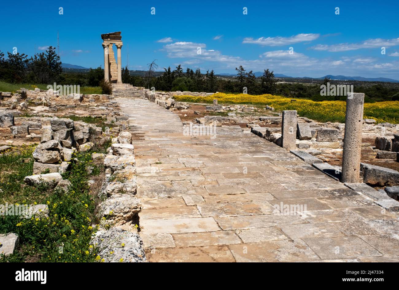 Apollo's Temple partly restored Sanctuary of Apollon Hylates at Kourion ...