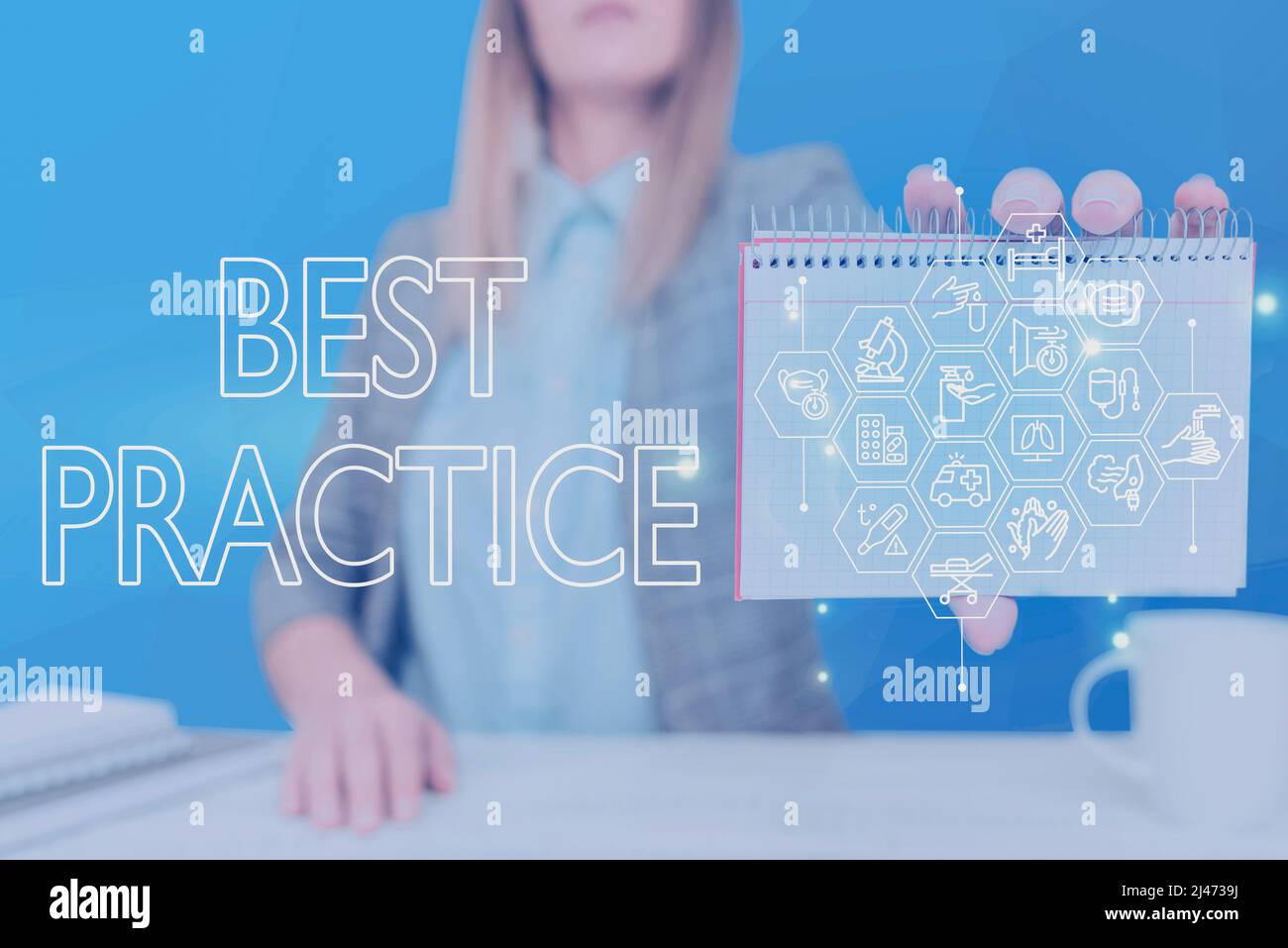 Hand writing sign Best Practice. Concept meaning Method Systematic ...