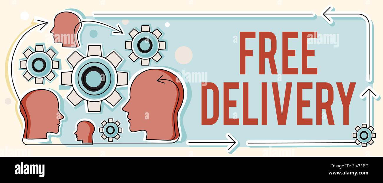 Hand writing sign Free Delivery. Business approach Shipping Package ...