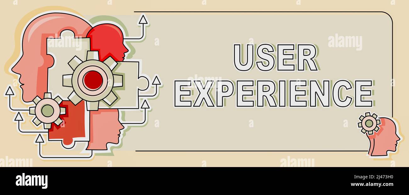 Text showing inspiration User Experience. Business concept using website especially in terms how ...