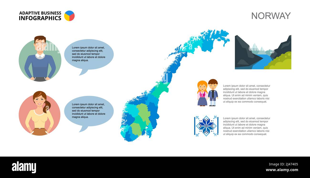 Norway map process chart. Business data. Traditional, fjord, design ...