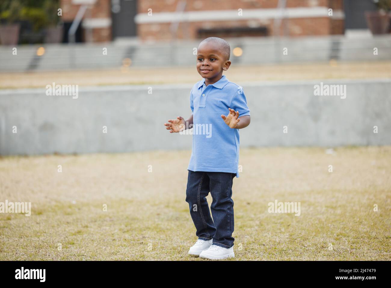 African american boy running hi-res stock photography and images - Alamy