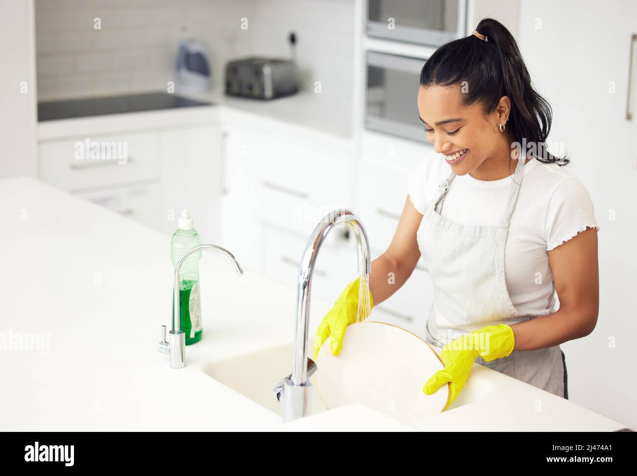 Dishes are a never-ending story, best you start enjoying it. Shot of a ...