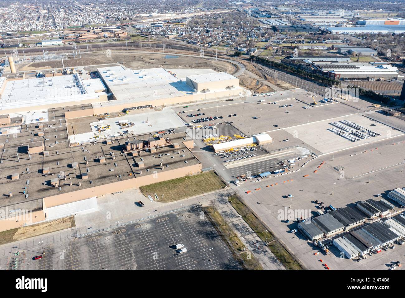 New GMC Hummer EV parked at GM Factory ZERO, Detroit-Hamtramck Assembly ...