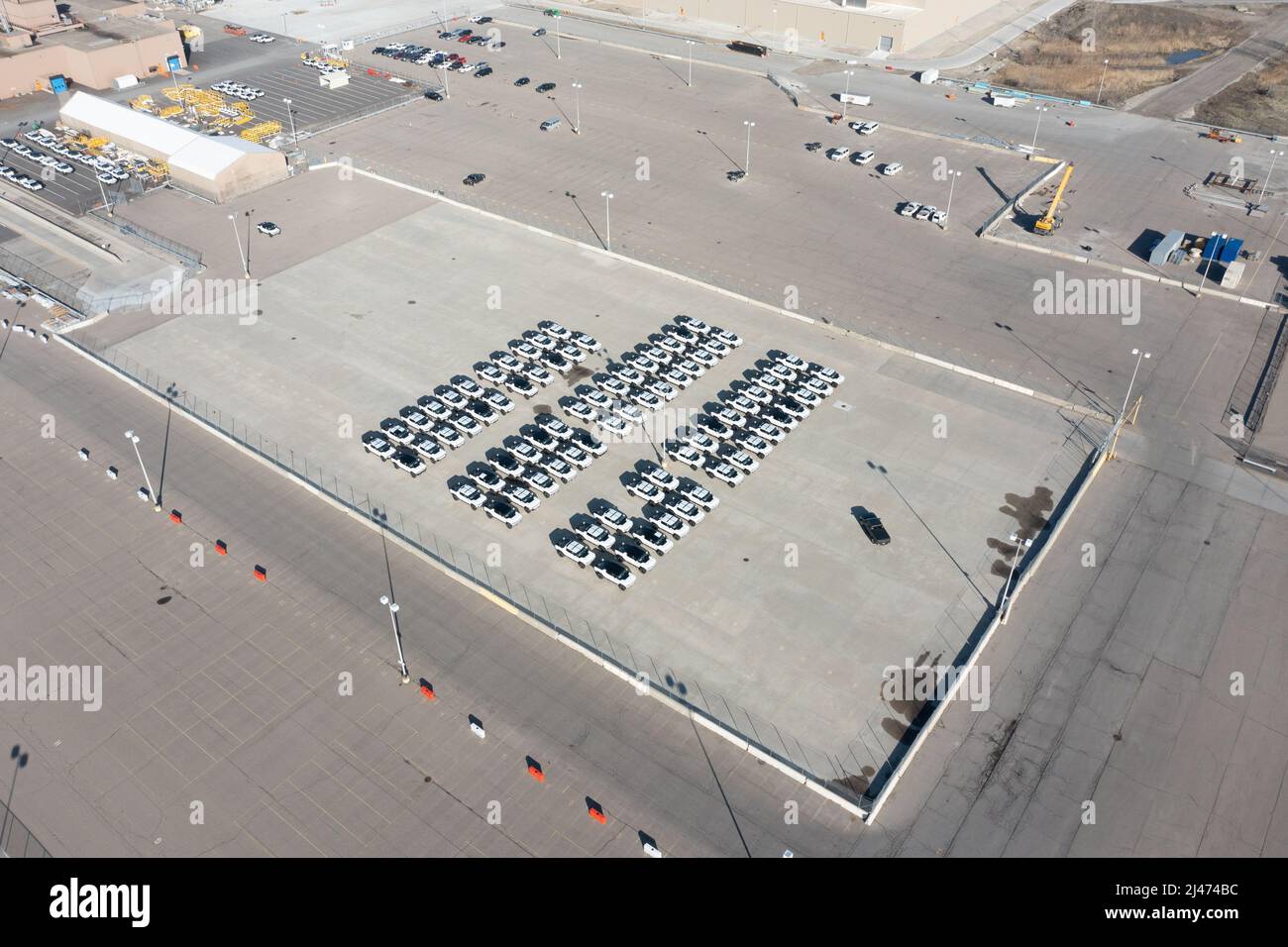 New GMC Hummer EV parked at GM Factory ZERO, Detroit-Hamtramck Assembly ...