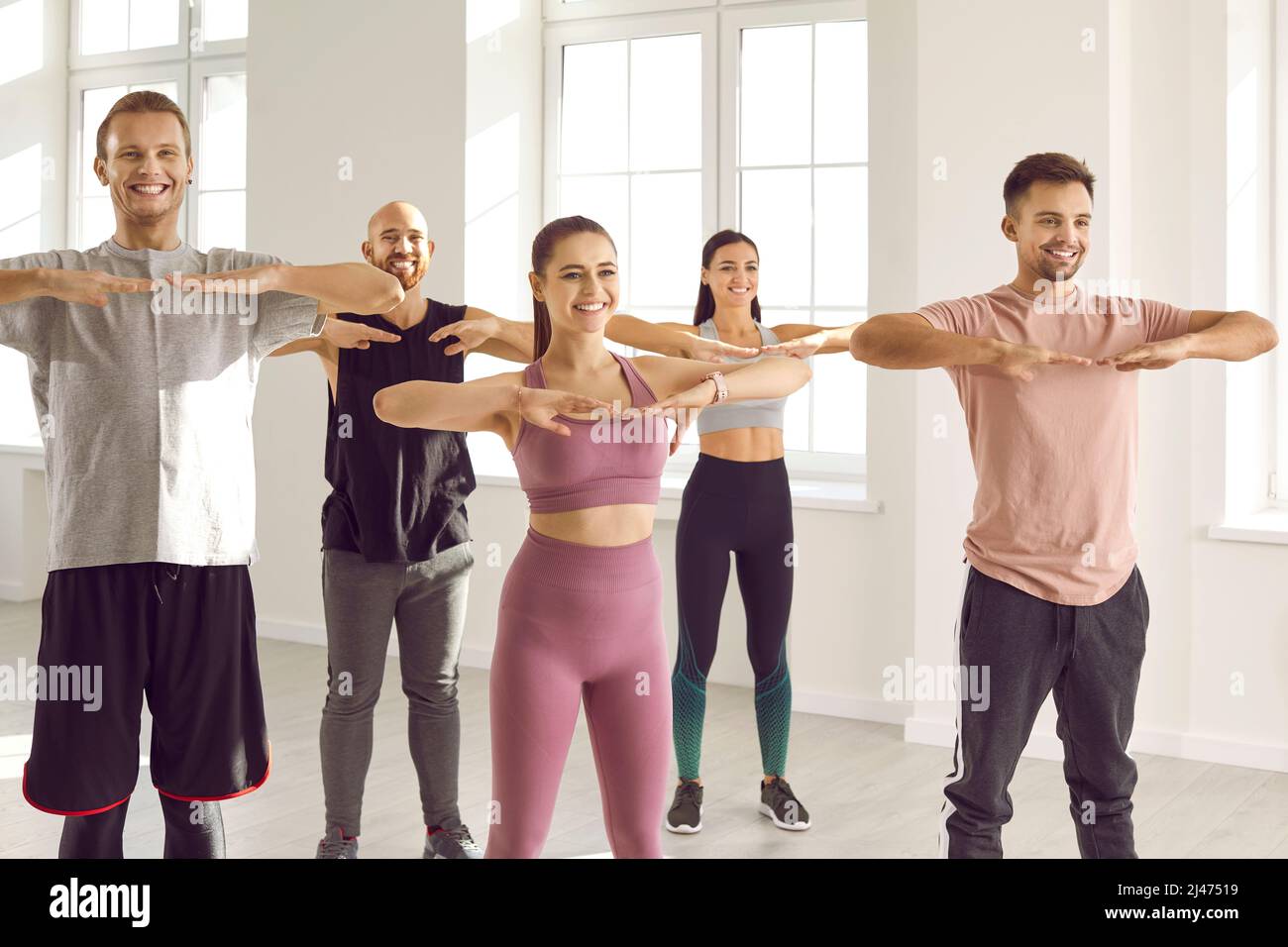 Group standing exercise hi-res stock photography and images - Alamy