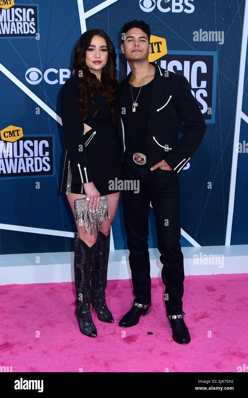 11 April 2022 - Nashville, Tennessee - Alex Georgia, Kat Luna. 2022 CMT ...