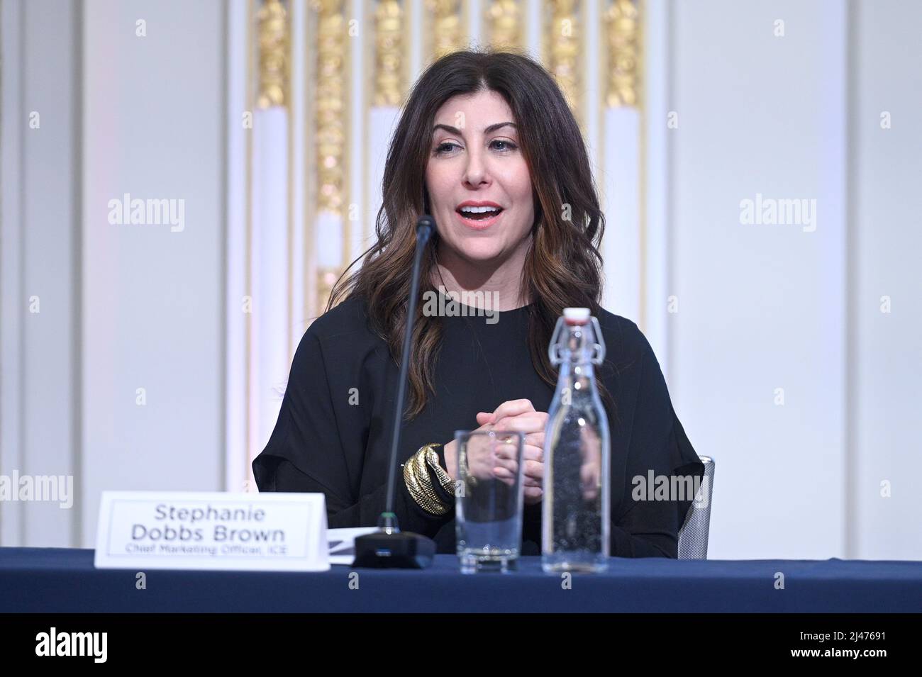 New York, USA. 12th Apr, 2022. Stephanie Dobbs Brown, CEO of ICE ...