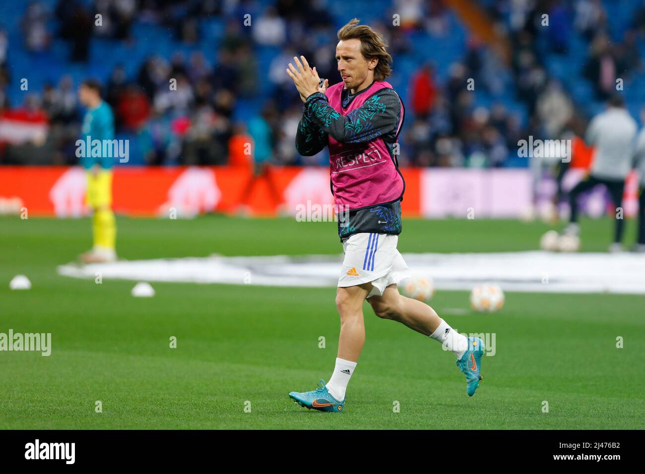MADRID, SPAIN - APRIL 12: Luka Modric of Real Madrid during the UEFA ...
