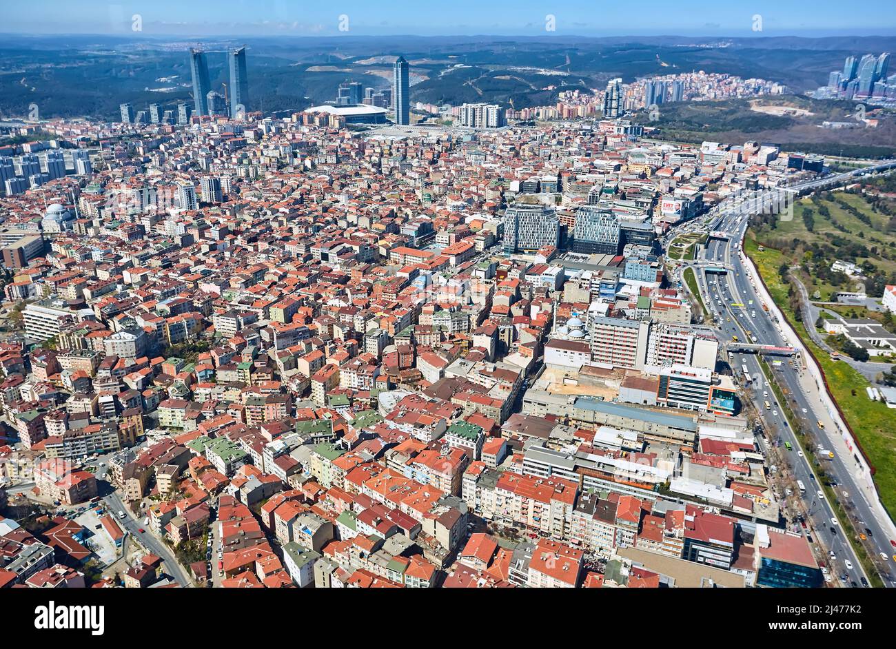 Aerial view maslak business district hi-res stock photography and ...