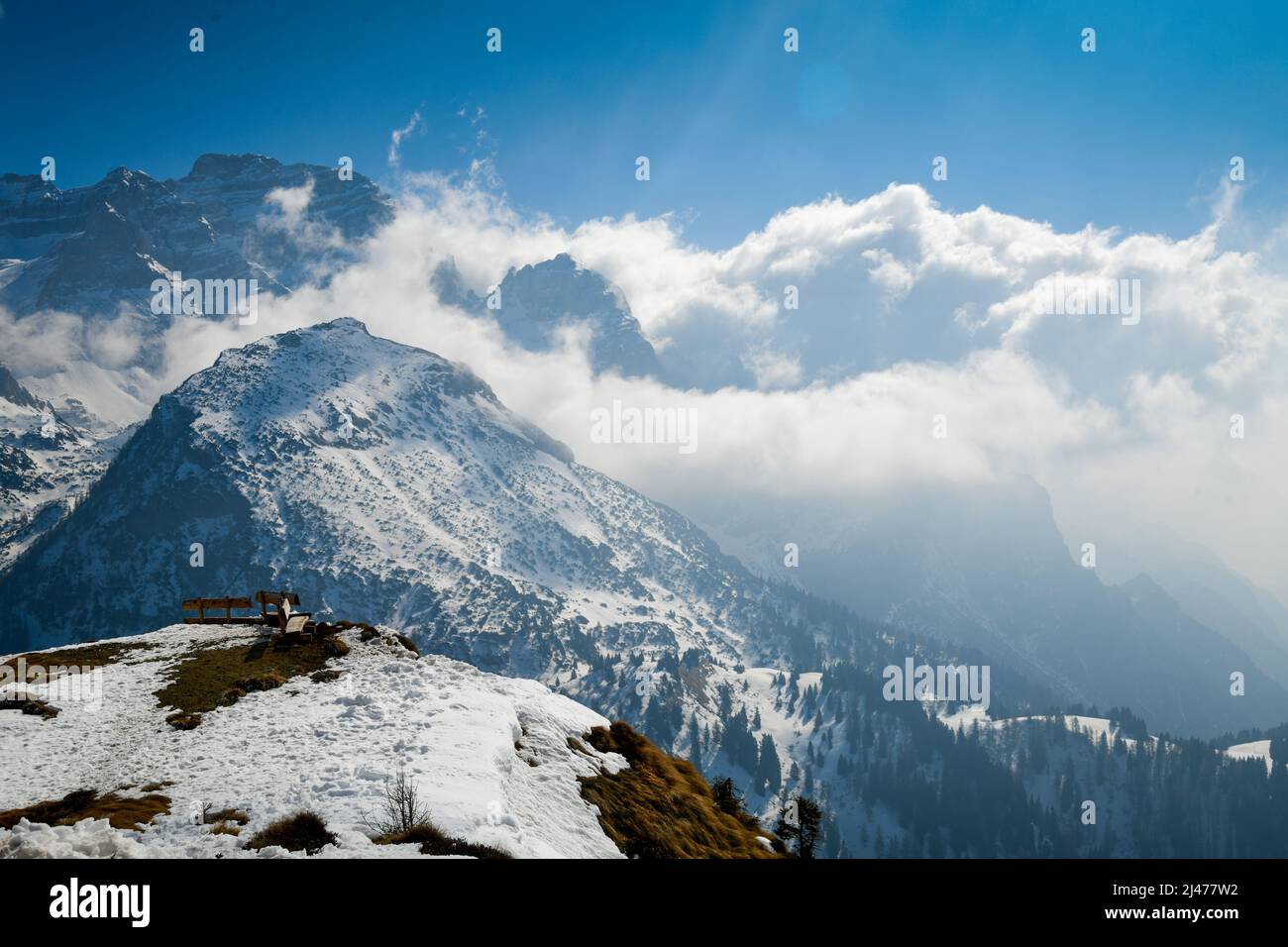 Fantastic winter landscape at Pinzolo Ski Resort in Val Rendena in ...