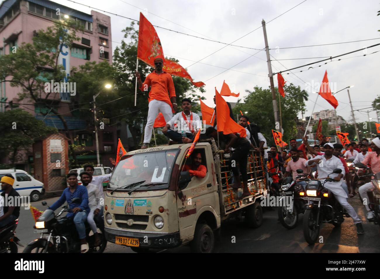 (4/10/2022) Indian devotees take part in a religious procession to mark ...