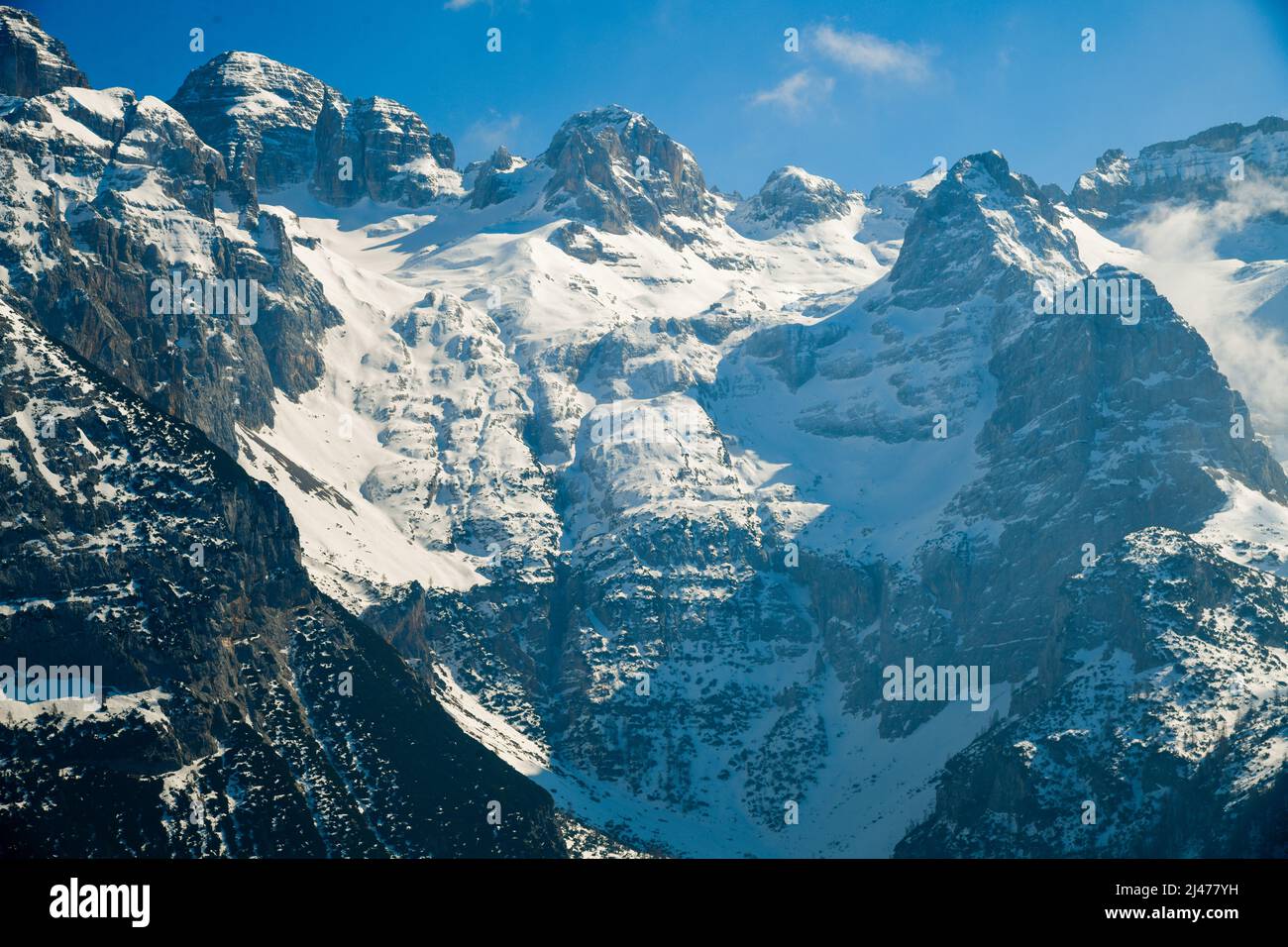 Fantastic winter landscape at Pinzolo Ski Resort in Val Rendena in ...