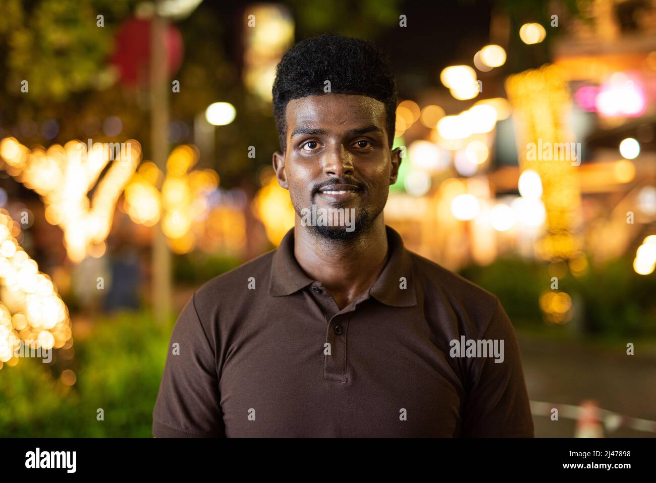 Portrait person at night hi-res stock photography and images - Alamy