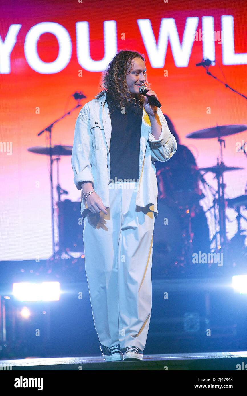 MIAMI, FL - APRIL 11: Benjamin Hastings of Hillsong UNITED performs on ...