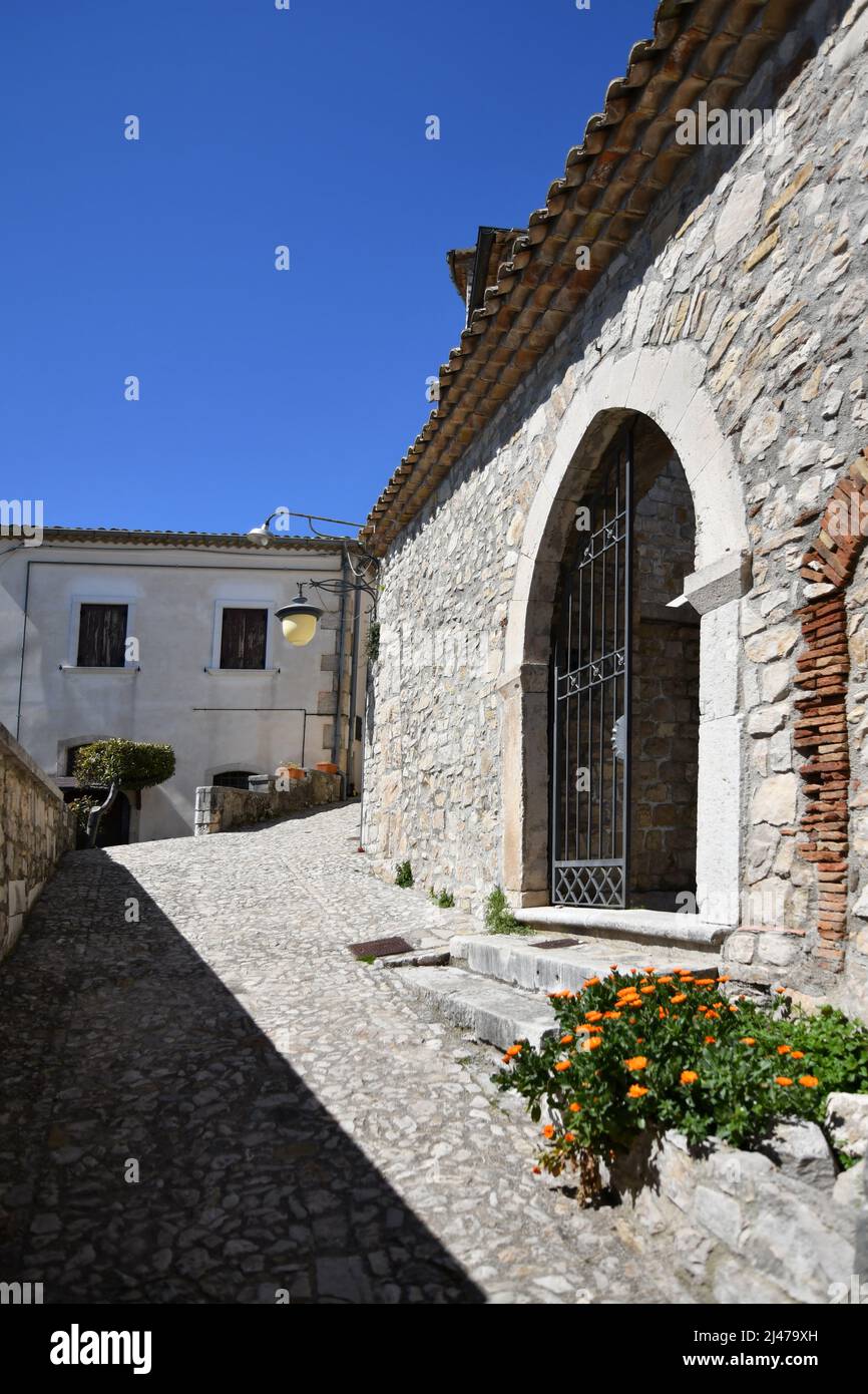 A narrow street in Gesualdo, a small village in the province of ...