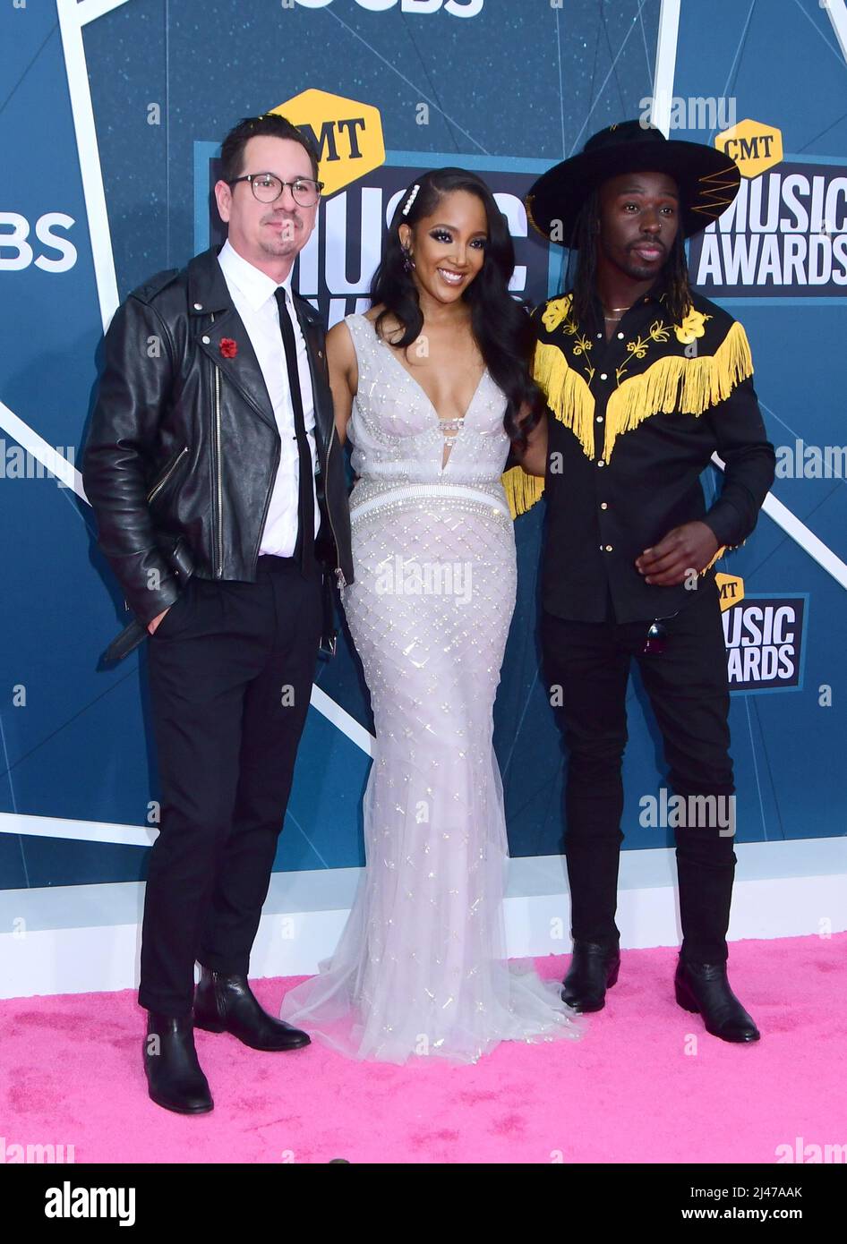 11 April 2022 - Nashville, Tennessee - Adrian Quesada, Mickey Guyton ...