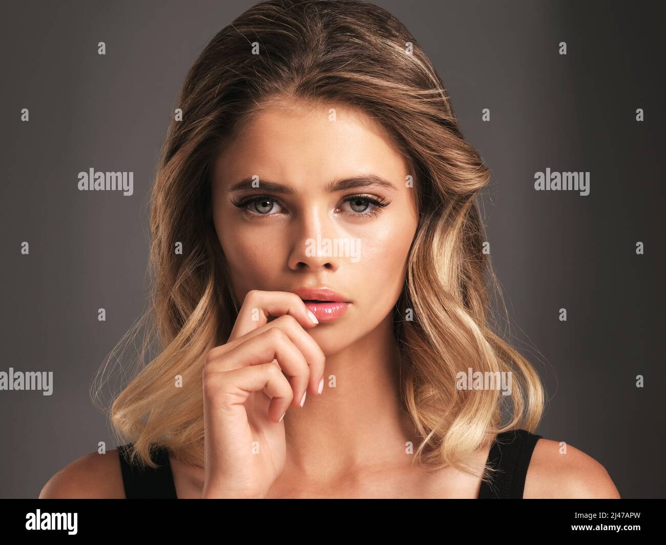 Shes got that beauty that makes you stop and stare. Studio portrait of ...