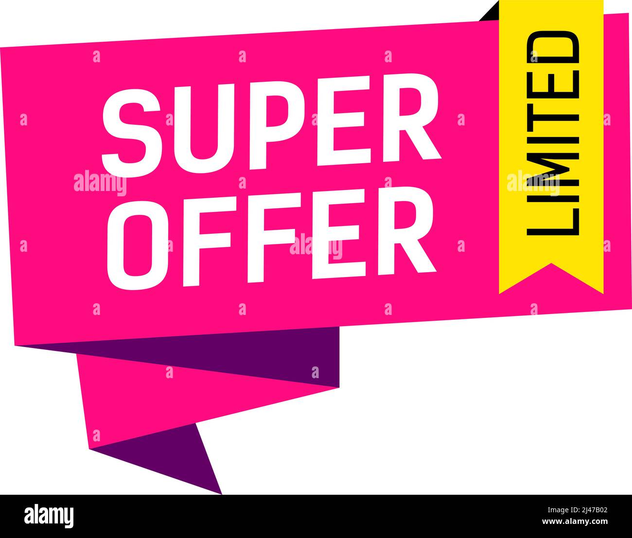 Super offer limited lettering on origami speech bubble. Inscription can ...