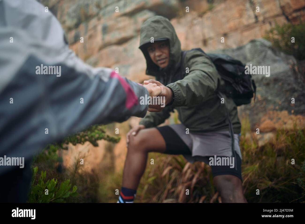 My hand will always be there when you reach out for help. Shot of a man ...